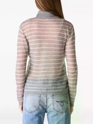 R13 Striped Turtleneck Top