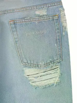 Palm Angels Distressed Patchwork Jeans