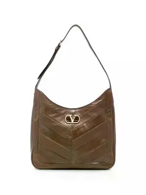 Valentino Garavani Vlogo Signature Quilted Shoulder Bag - Brown