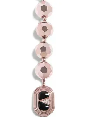 Valentino Garavani Ovalette Necklace In Resin, Enamel, Metal, And Swarovski Crystals