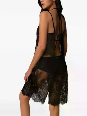 Kiki De Montparnasse Lace Trim Shorts - Black