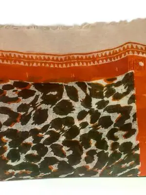 FRIENDLY HUNTING Leopard-print Frayed Scarf