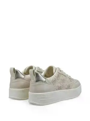 BUGATTI Monogram-embossed Metallic-effect Sneakers