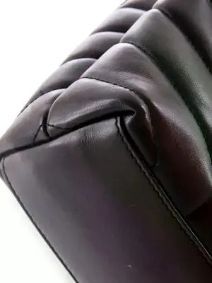 Saint Laurent Loulou Matelassé Chevron Leather Small Shoulder Bag - Black