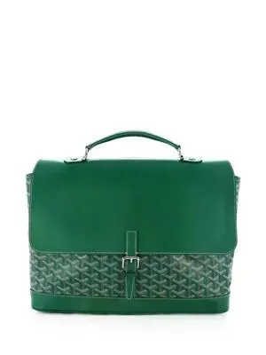 Goyard Citadin Messenger Briefcase Coated Canvas Business Bag - Green