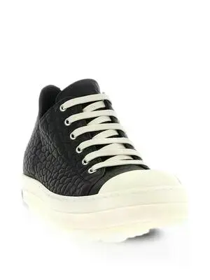 Rick Owens Crocodile-effect Leather Low-top Sneakers