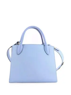 Prada Monochrome Saffiano With City Calf Small Tote Bag - Blue