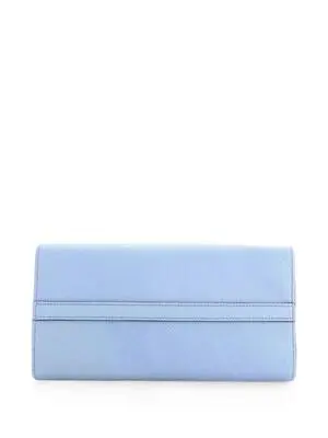 Prada Monochrome Saffiano With City Calf Small Tote Bag - Blue