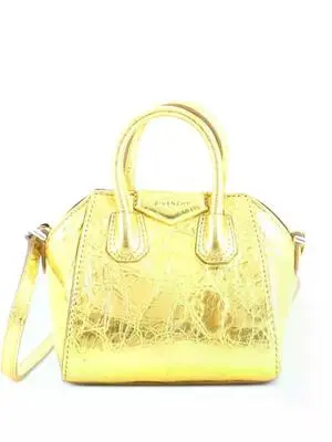 Givenchy Antigona Bag Leather Micro Crossbody Bag - Gold