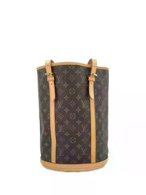 LOUIS VUITTON 2002 Monogram Bucket Gm Tote Bag - Brown