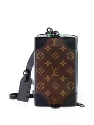 LOUIS VUITTON Soft Trunk Phone Box Monogram Canvas With Friends Patch Crossbody Bag