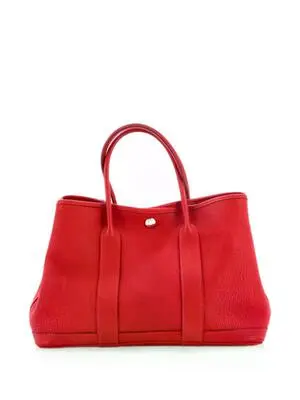 Hermès Garden Party Leather 30 Tote Bag - Red