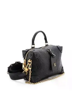 LOUIS VUITTON Petite Malle Souple Handbag In Monogram Empreinte Leather - Black