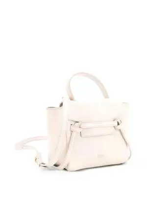 Celine Textured Leather Pico Belt Bag Shoulder Bag - White