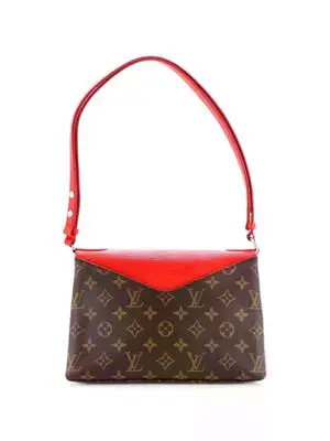 LOUIS VUITTON Saint Michel Shoulder Bag In Monogram Canvas And Epi Leather - Brown