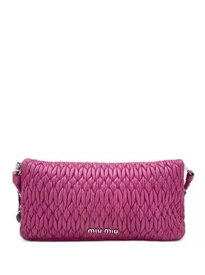 Miu Miu Nappa Crystal Matelassé Shoulder Bag