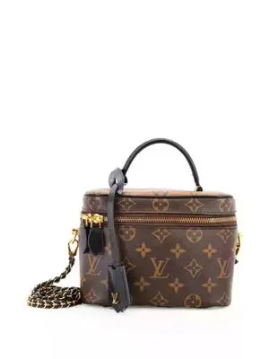 LOUIS VUITTON Vanity Handbag Reverse Monogram Canvas Pm Satchel