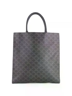 Celine Vertical Cabas Triomphe Coated Canvas Large Tote Bag - Brown