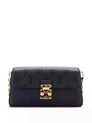 LOUIS VUITTON Pochette Metis Wallet On Chain Monogram Empreinte Leather Crossbody Bag - Black