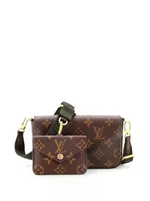 LOUIS VUITTON Monogram Canvas Felicie Strap & Go Handbag - Brown