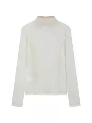STUDIO TOMBOY Button-details High-neck Long-sleeve T-shirt - Neutrals