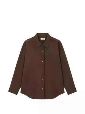 STUDIO TOMBOY Chest-pocket Button-down Cotton Shirt - Brown