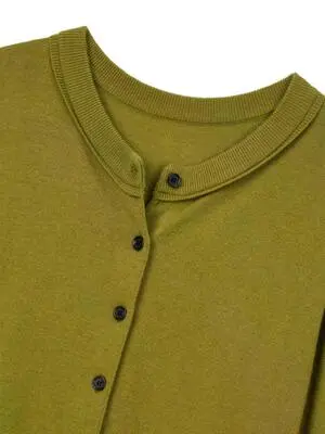 STUDIO TOMBOY Ribbed-trim Round-neck Cardigan - Green