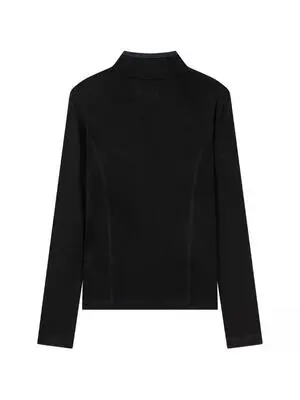 STUDIO TOMBOY Button-details High-neck T-shirt - Black
