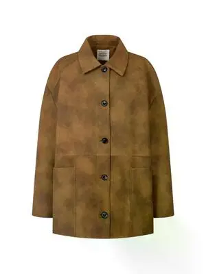 STUDIO TOMBOY Button-down Long-sleeve Faux-suede Jacket - Brown