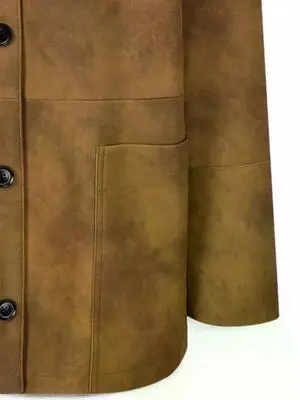 STUDIO TOMBOY Button-down Long-sleeve Faux-suede Jacket