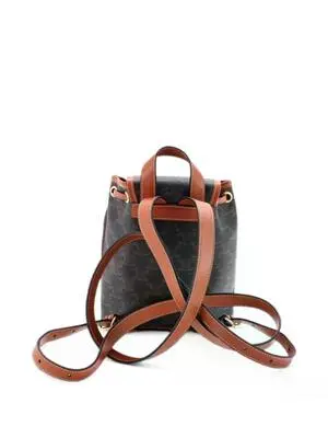 Celine Folco Triomphe Coated Canvas Mini Backpack