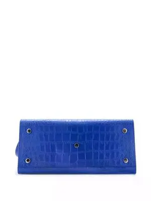 Saint Laurent Crocodile Embossed Leather Small Satchel