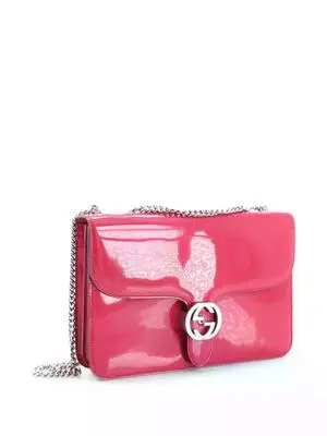 Gucci Interlocking Patent Medium Shoulder Bag