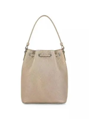 LA ROSE Drawstring Zip Bucket Bag