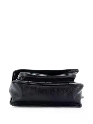 Saint Laurent Niki Chain Flap Bag Matelasse Chevron Leather Baby Shoulder Bag - Black