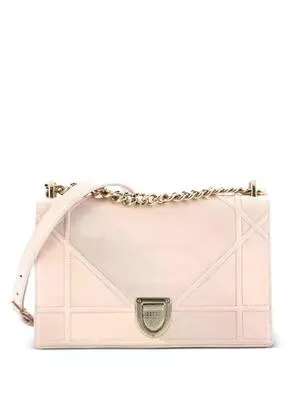 Dior Diorama Flap Bag Patent Medium Shoulder Bag - Neutrals