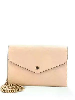 Gucci Envelope Wallet On Chain Ssima Leather Shoulder Bag - Neutrals