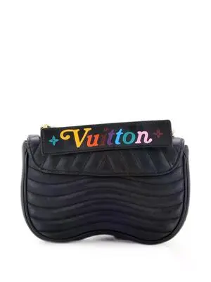 LOUIS VUITTON New Wave Chain Bag Quilted Leather Pm Shoulder Bag - Black