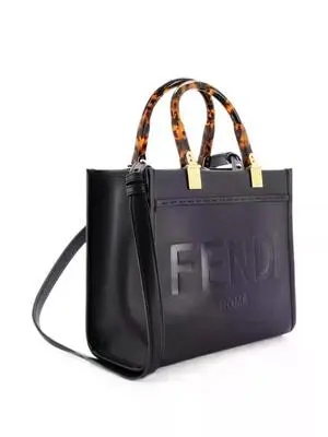 Fendi Sunshine Shopper Leather Small Tote Bag