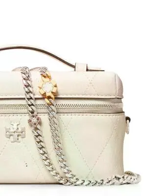 Tory Burch Charlie Quilted Leather Shoulder Bag - Neutrals