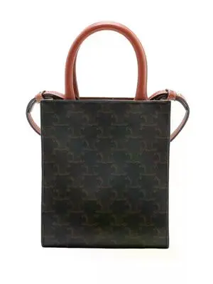 Celine 2010-2026 Mini Triomphe Coated Canvas Vertical Cabas Satchel