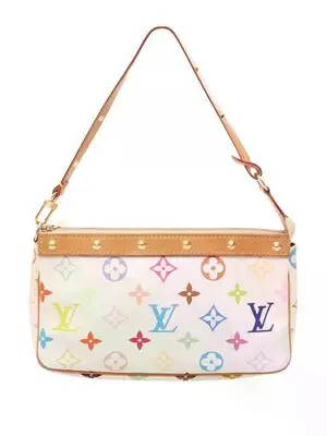 LOUIS VUITTON 2003 Monogram Multicolore Pochette Accessoires Shoulder Bag - White