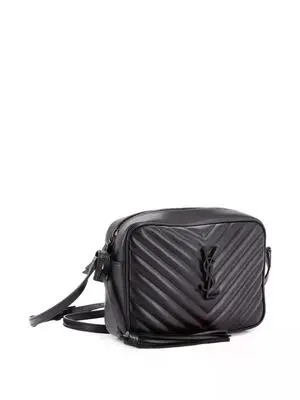 Saint Laurent Lou Camera Bag Matelasse Chevron Leather Small Crossbody Bag - Black