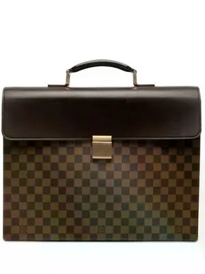 LOUIS VUITTON Damier Ebene Altona Gm Business Bag - Brown