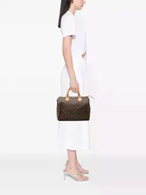 LOUIS VUITTON 1997 Monogram Speedy 30 Boston Bag - Brown