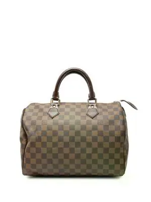 LOUIS VUITTON 2007 Damier Ebene Speedy 30 Boston Bag - Brown