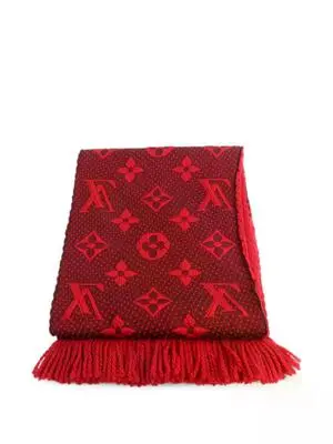 LOUIS VUITTON Monogram Fringed Scarf