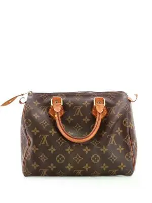 LOUIS VUITTON Speedy Handbag Monogram Canvas 25 Satchel - Brown