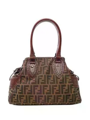 Fendi 2000-2010 Zucca Canvas Etniko Tote Bag - Brown
