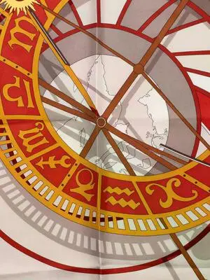 Hermès 2002 Mecanique Du Temps Silk Scarf 90 Scarves